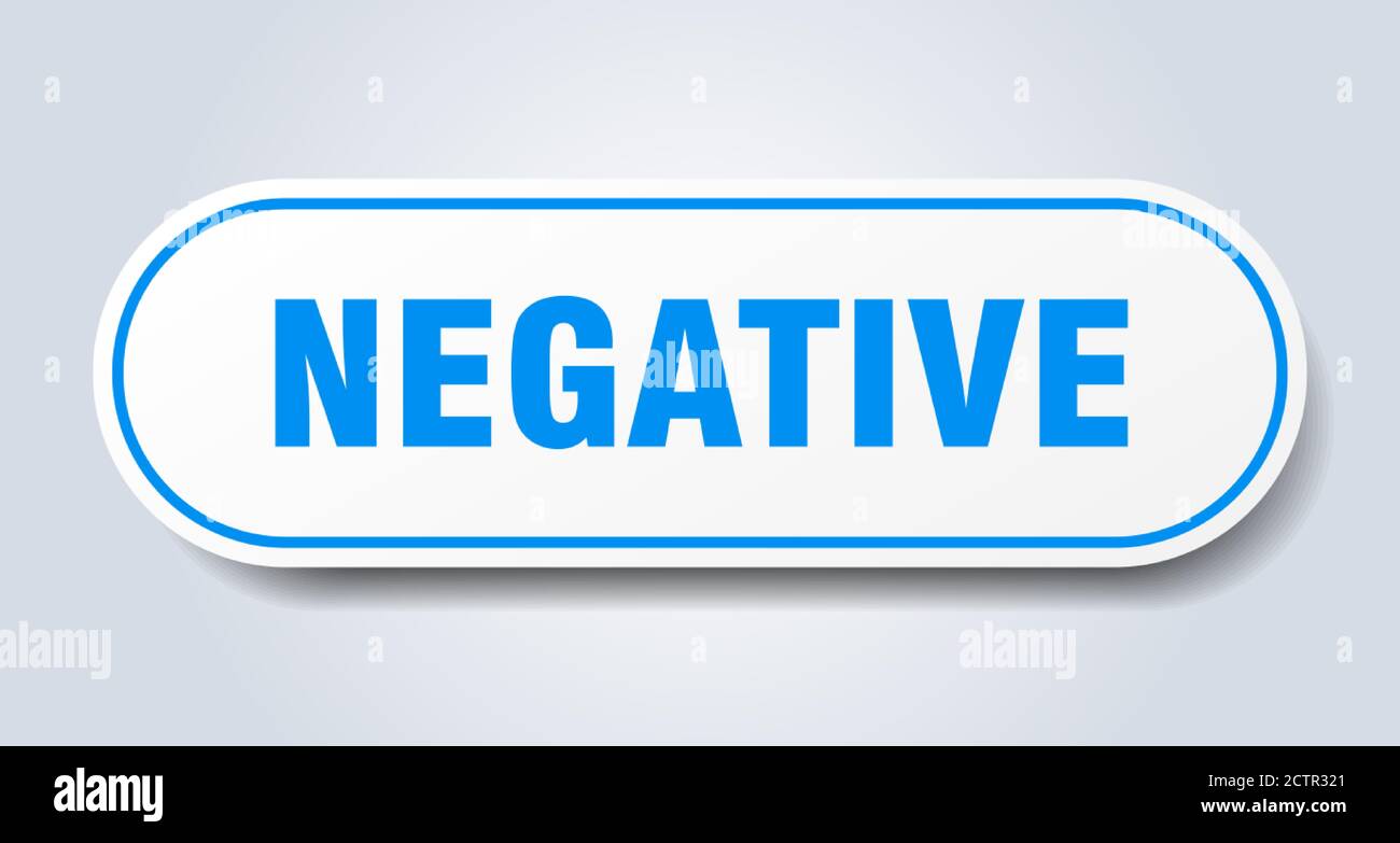 negative sign. rounded isolated sticker. white button Stock Vector ...