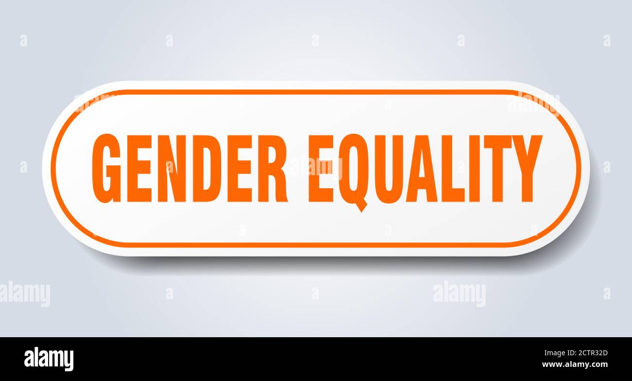 gender equality sign. rounded isolated sticker. white button Stock ...