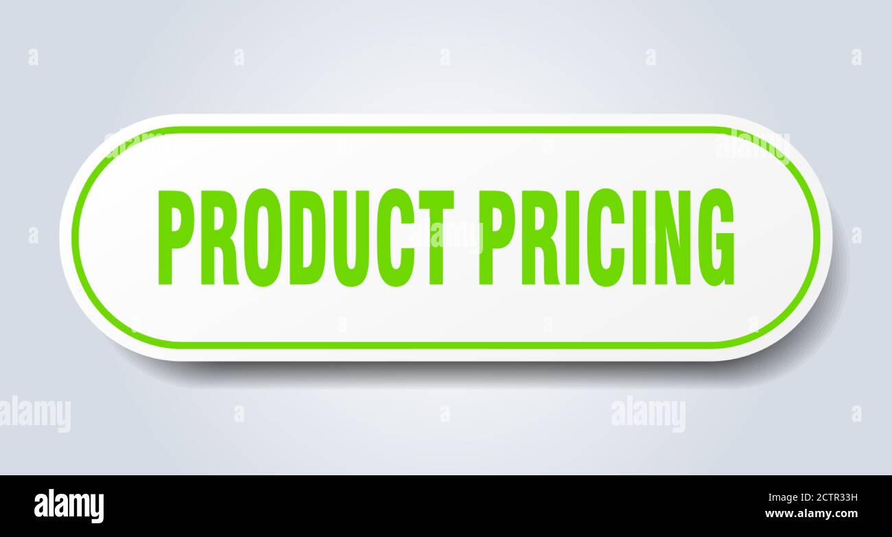 product pricing sign. rounded isolated sticker. white button Stock ...