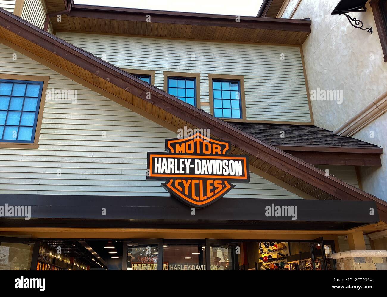 Orlando, FL/USA - 2/13/20: The Harley Davidson motorcycle clothing ...