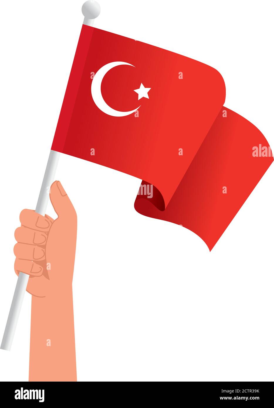 hand holding turkish flag icon vector design Stock Vector Image & Art ...