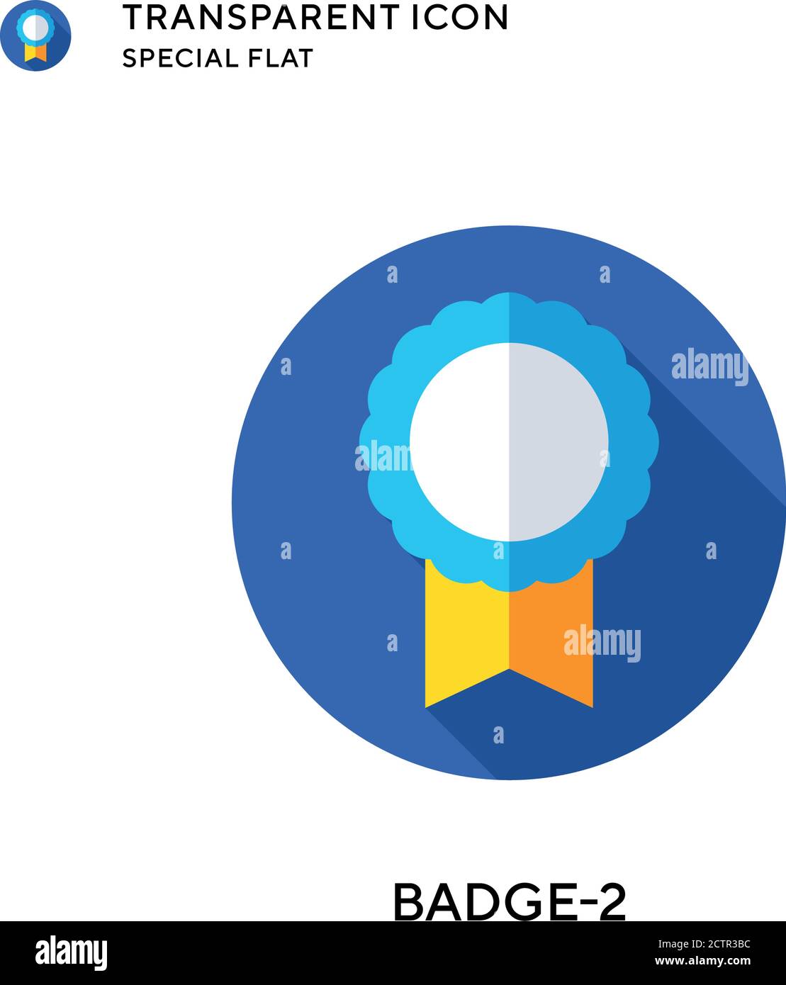 Badge-2 vector icon. Flat style illustration. EPS 10 vector Stock ...