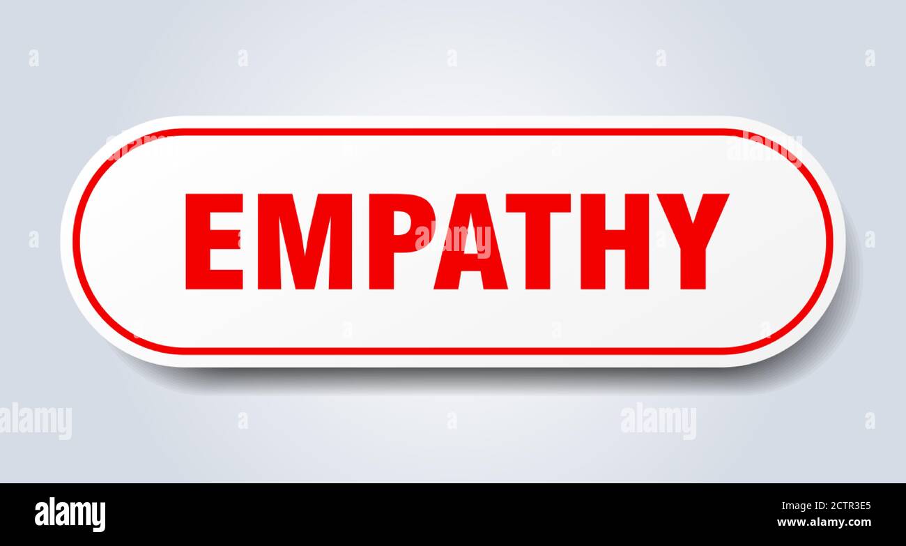 empathy sign. rounded isolated sticker. white button Stock Vector Image & Art - Alamy