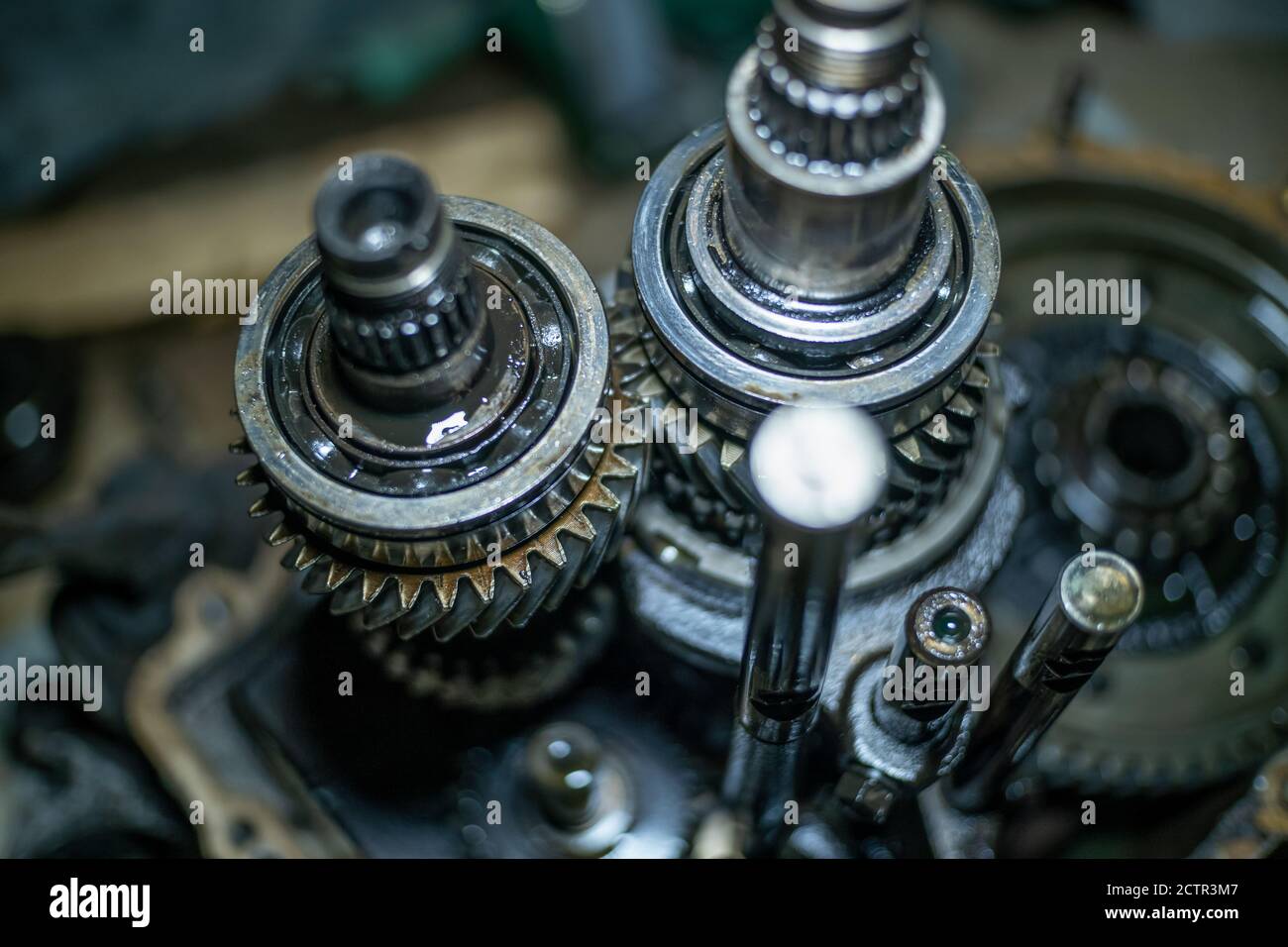 transmission in a disassembled form close-up. car repair concept Stock ...