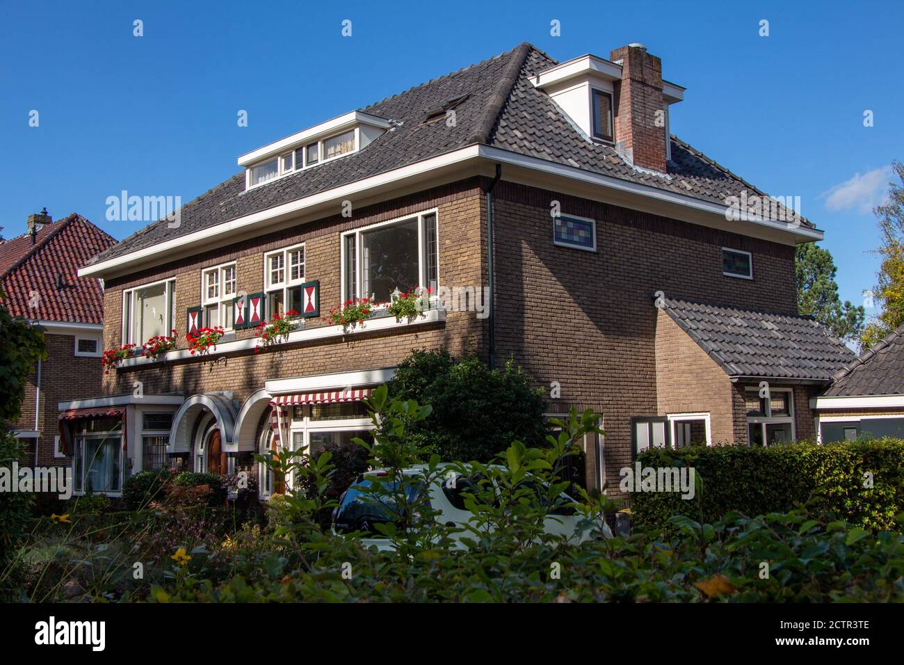 View of a typical Dutch house in a street, The Netherlands Stock Photo ...