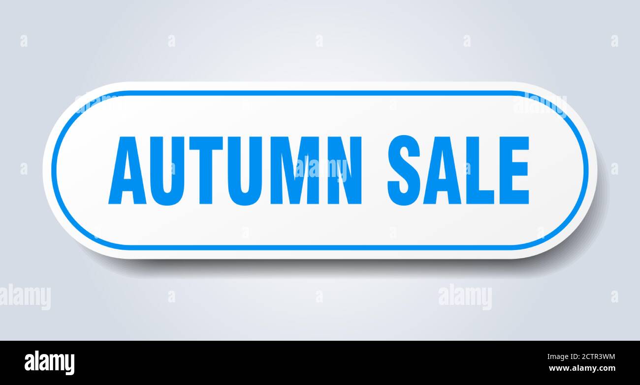autumn sale sign. rounded isolated sticker. white button Stock Vector ...