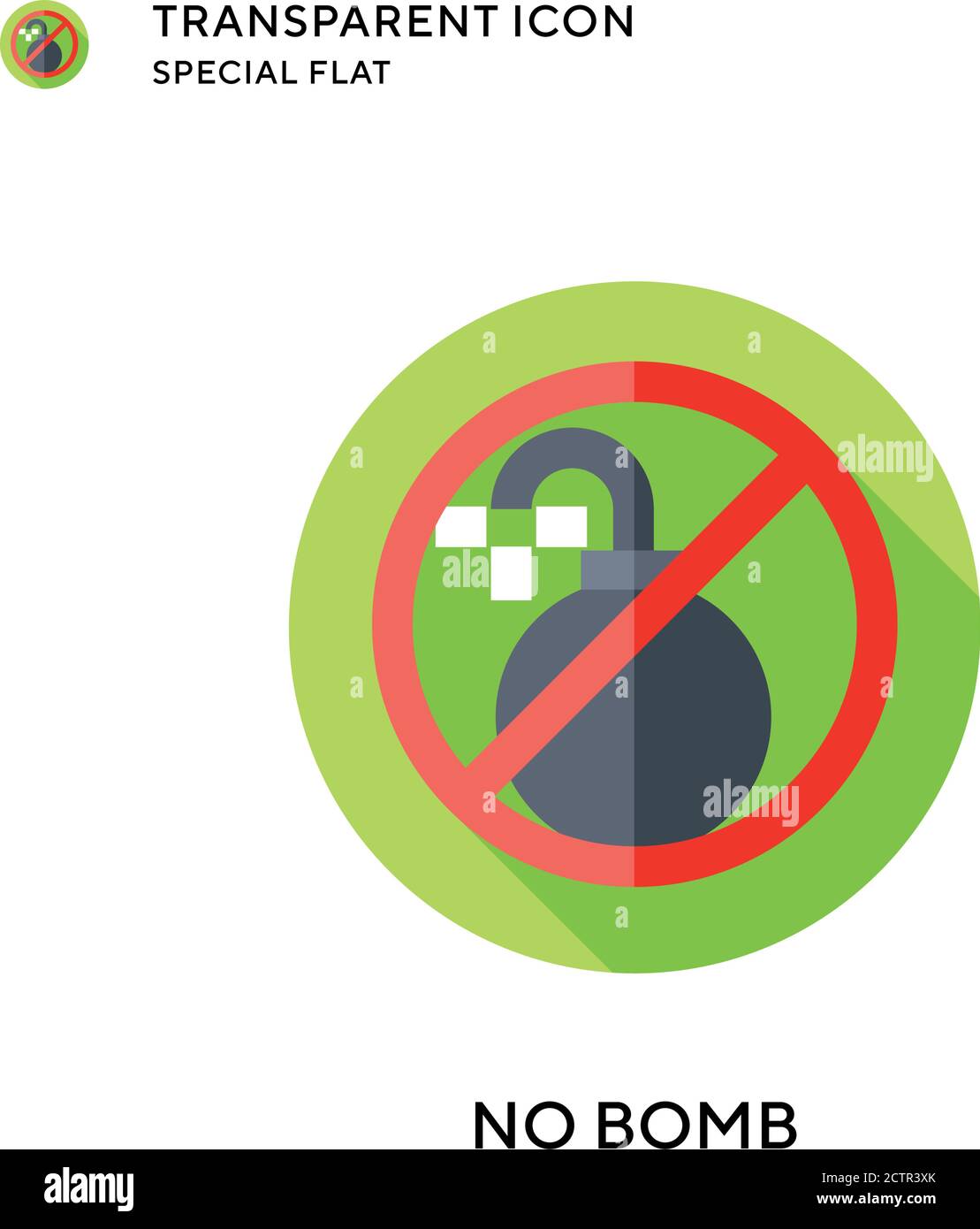 No bomb vector icon. Flat style illustration. EPS 10 vector Stock ...