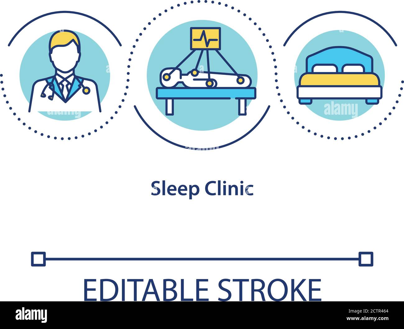 Sleep clinic concept icon Stock Vector Image & Art - Alamy