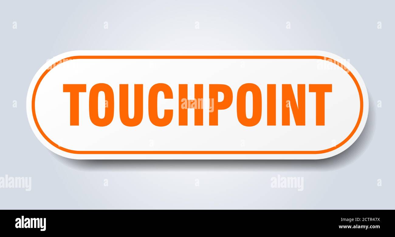 touchpoint sign. rounded isolated sticker. white button Stock Vector ...