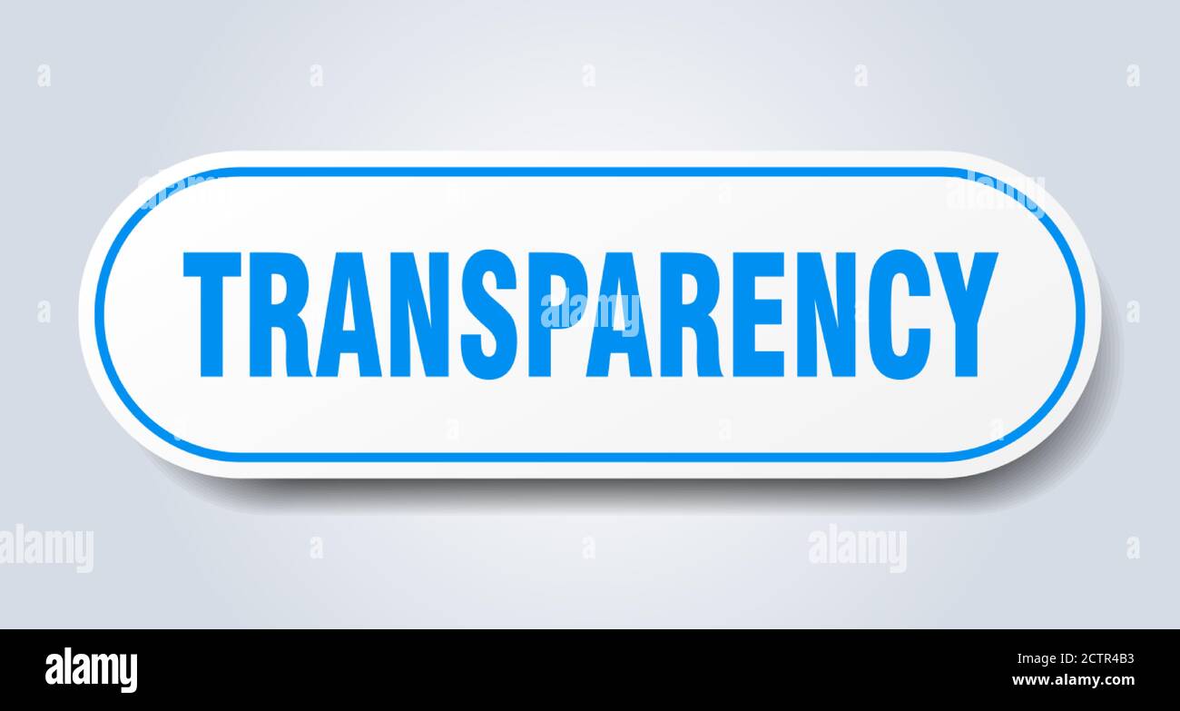 transparency sign. rounded isolated sticker. white button Stock Vector ...