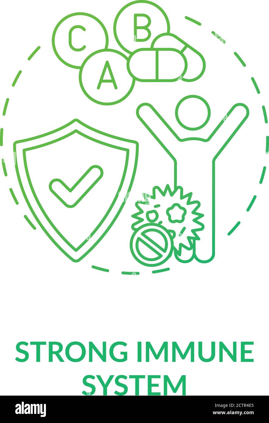 Strong immune system concept icon Stock Vector Image & Art - Alamy