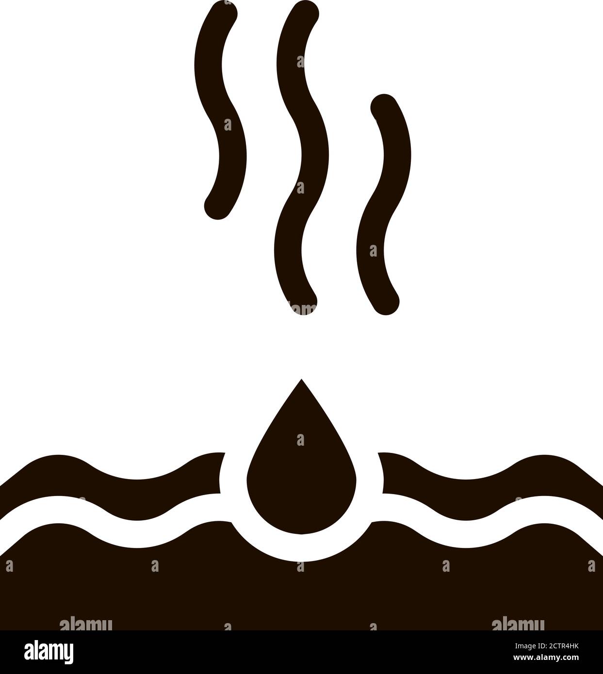 Drop Water Dripping In Sea Vector Icon Stock Vector Image & Art - Alamy
