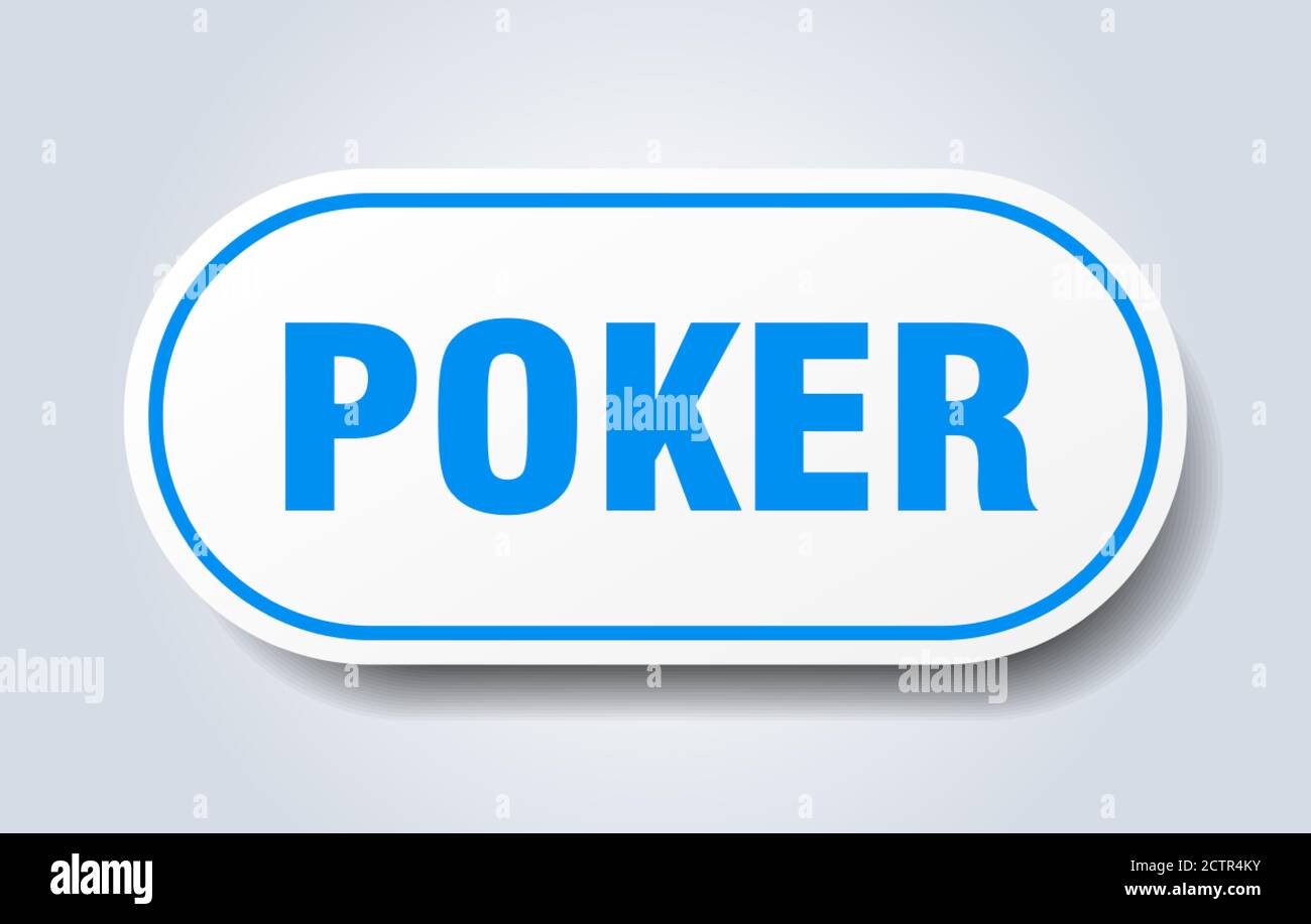 poker sign. rounded isolated sticker. white button Stock Vector Image ...