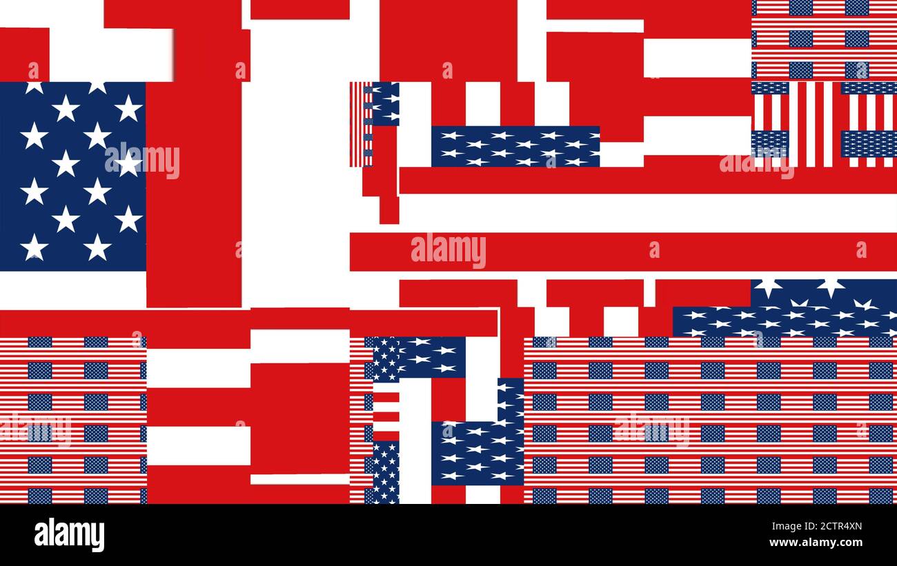 Original American flag. USA background. Artistic effect, funny US flag ...