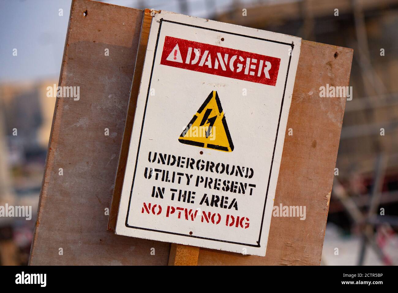 12 October 2019- Doha,Qatar- Underground utility present in the area ...