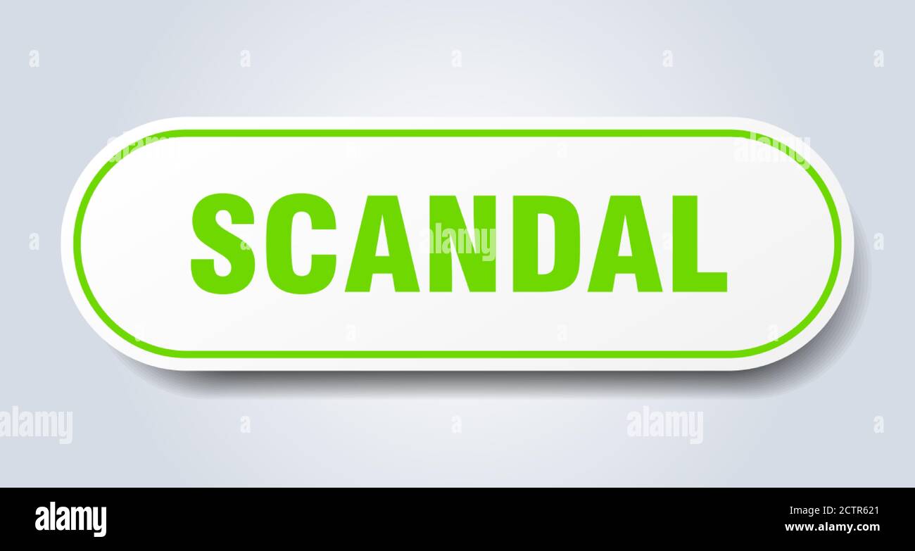 scandal sign. rounded isolated sticker. white button Stock Vector Image ...