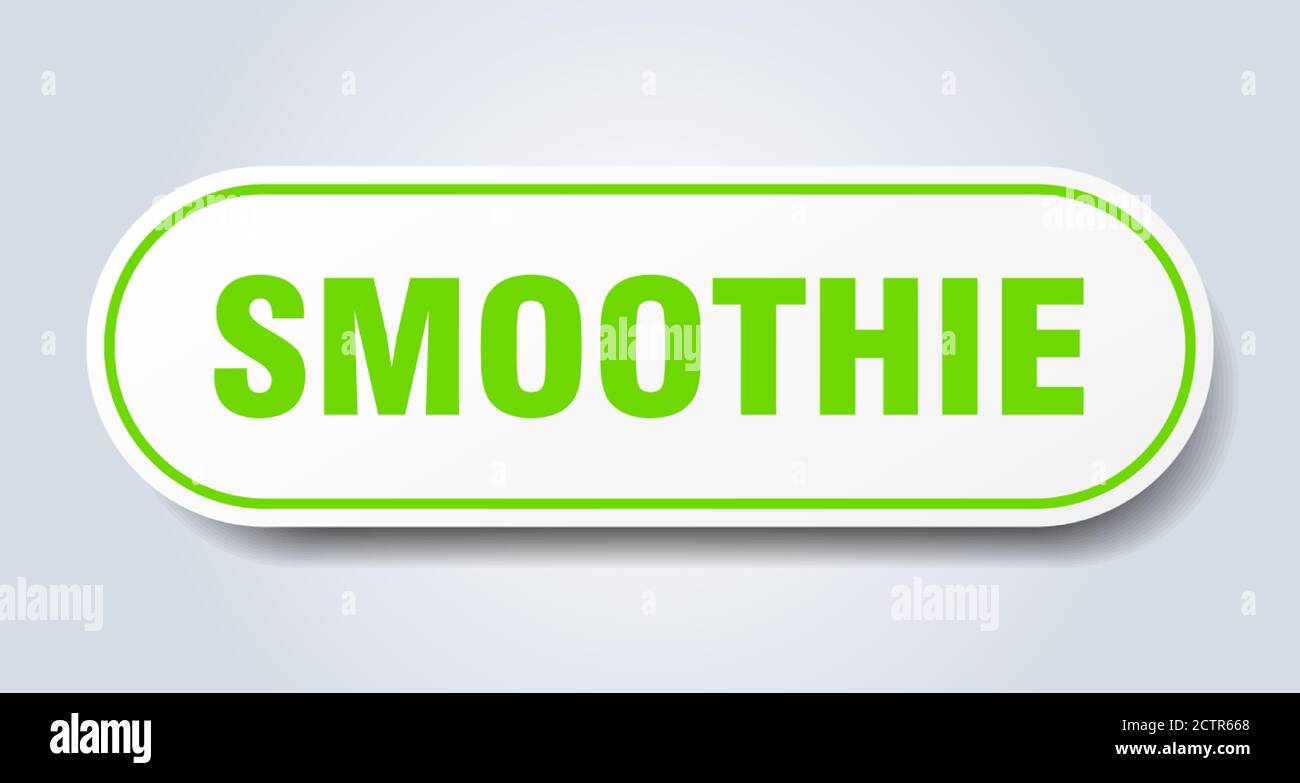 smoothie sign. rounded isolated sticker. white button Stock Vector ...
