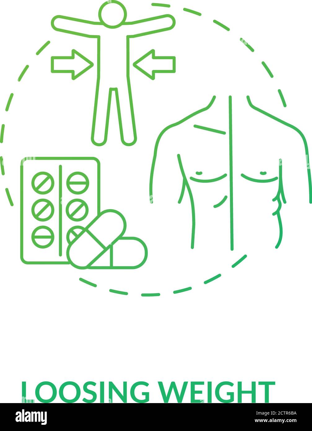 Losing weight concept icon Stock Vector Image & Art - Alamy