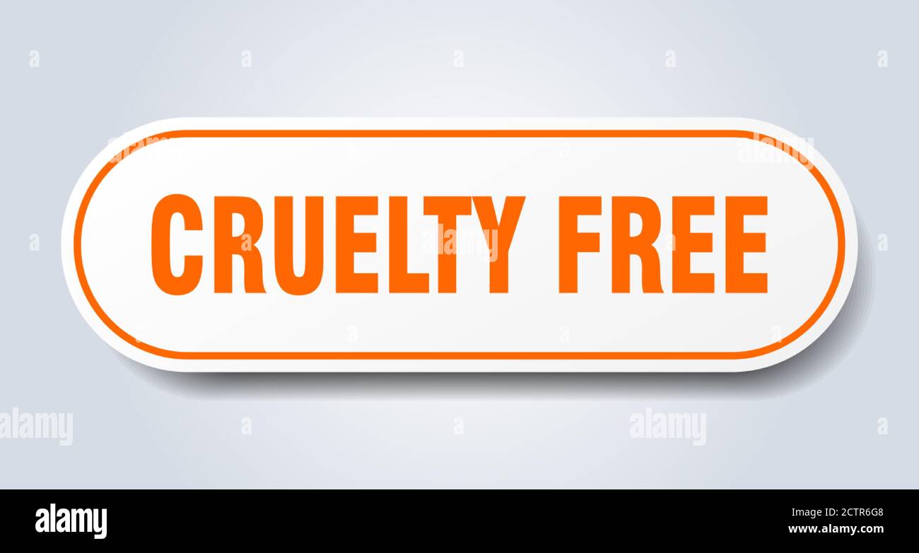 cruelty free sign. rounded isolated sticker. white button Stock Vector ...