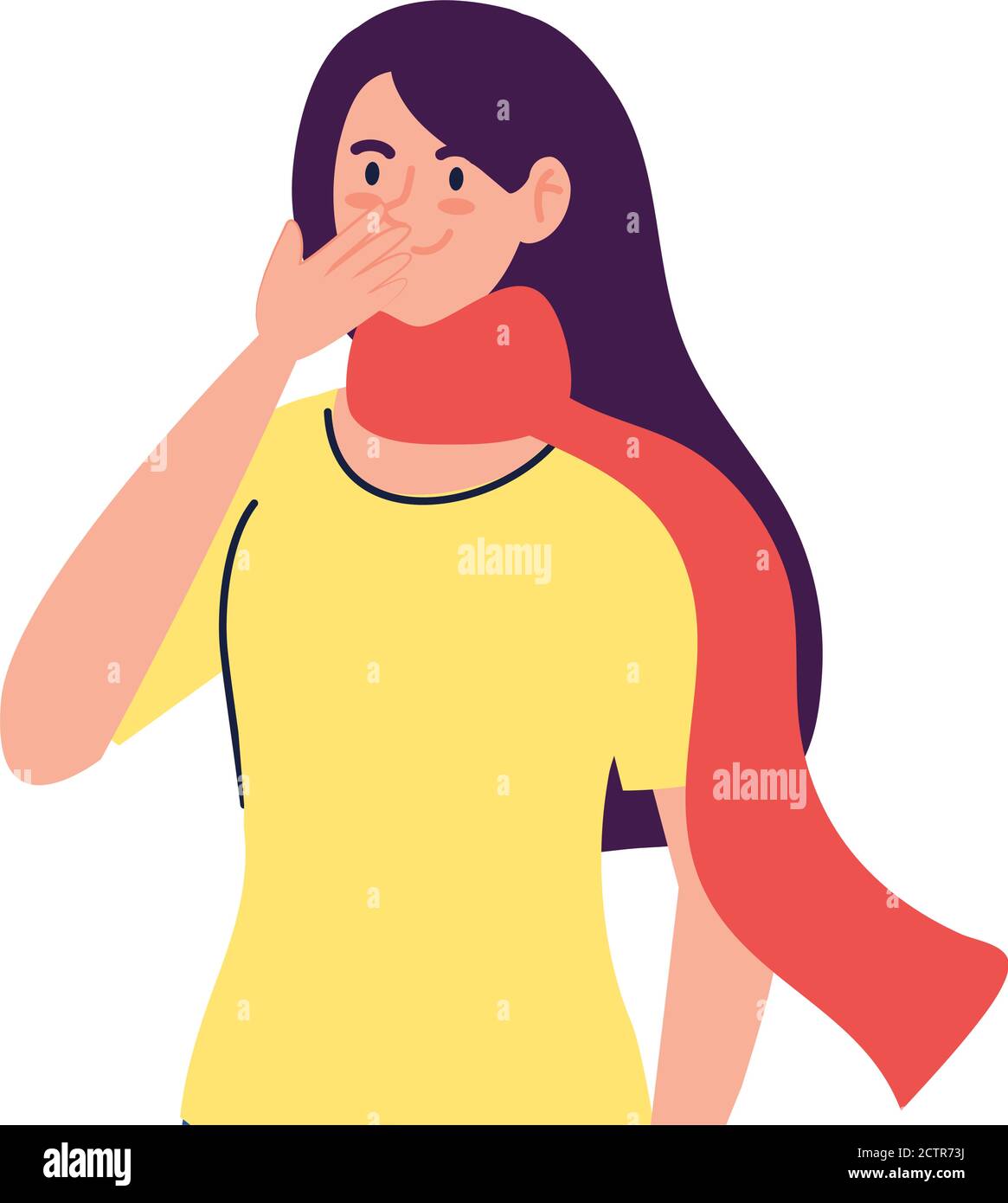 woman cartoon coughing vector design Stock Vector Image & Art - Alamy