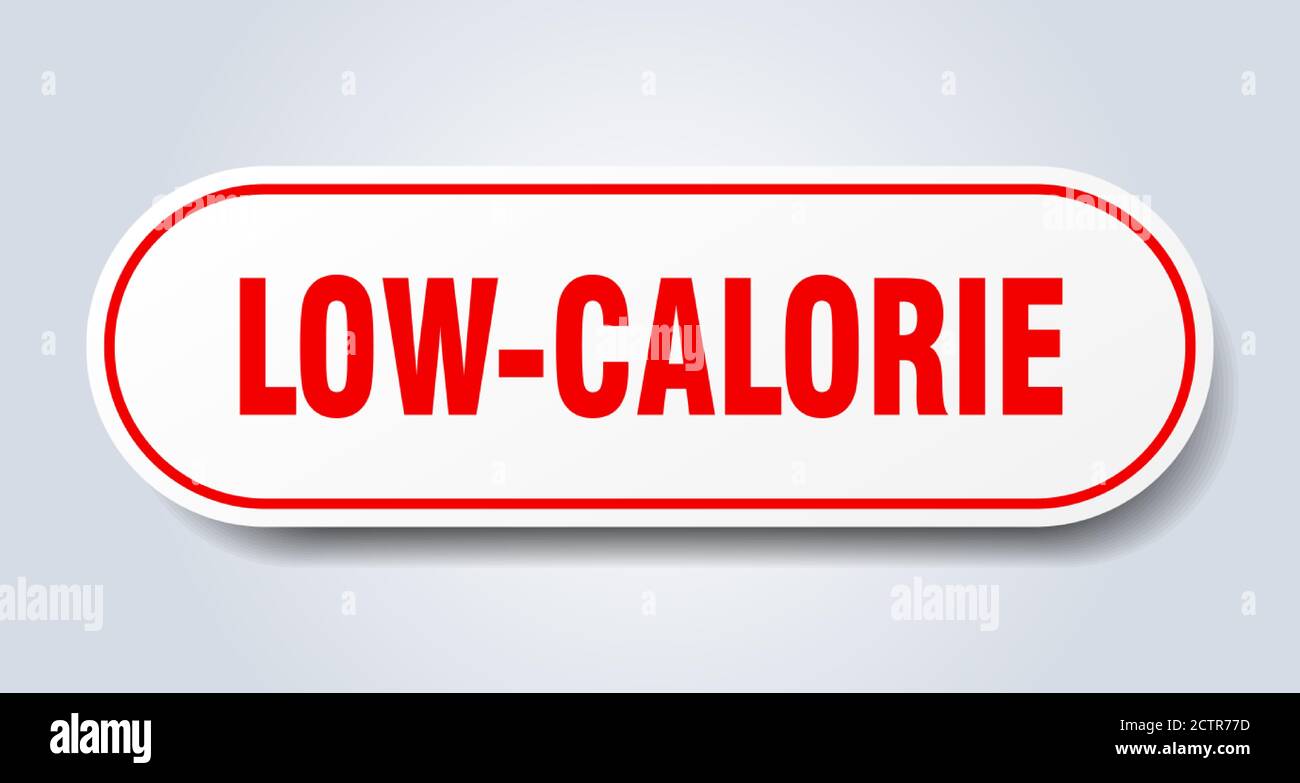 low-calorie sign. rounded isolated sticker. white button Stock Vector ...