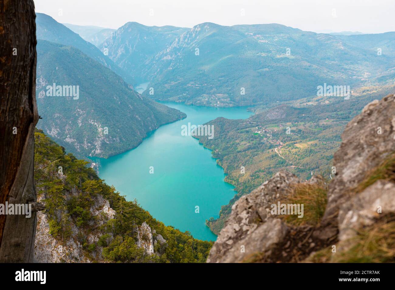 Tara National Park, Serbia. Viewpoint Banjska Stena. View at Drina ...