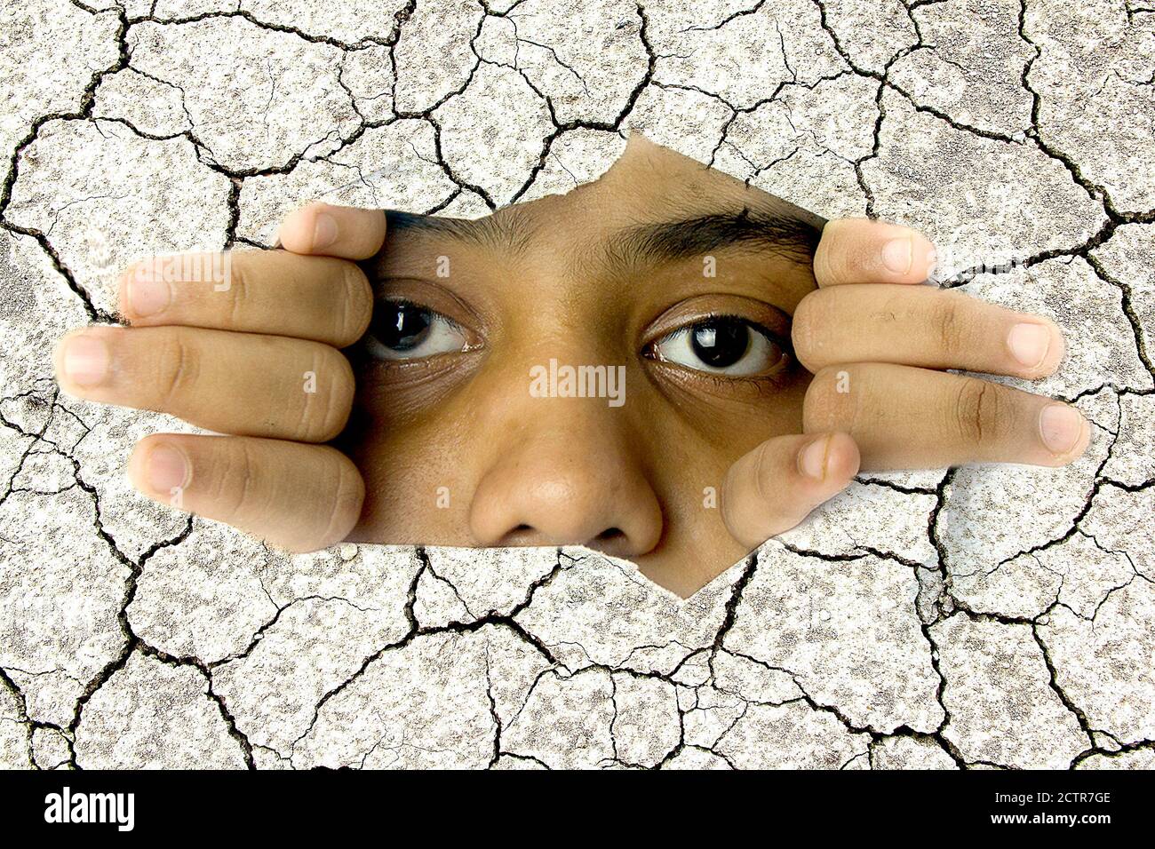 scared indian girl peeping Stock Photo - Alamy