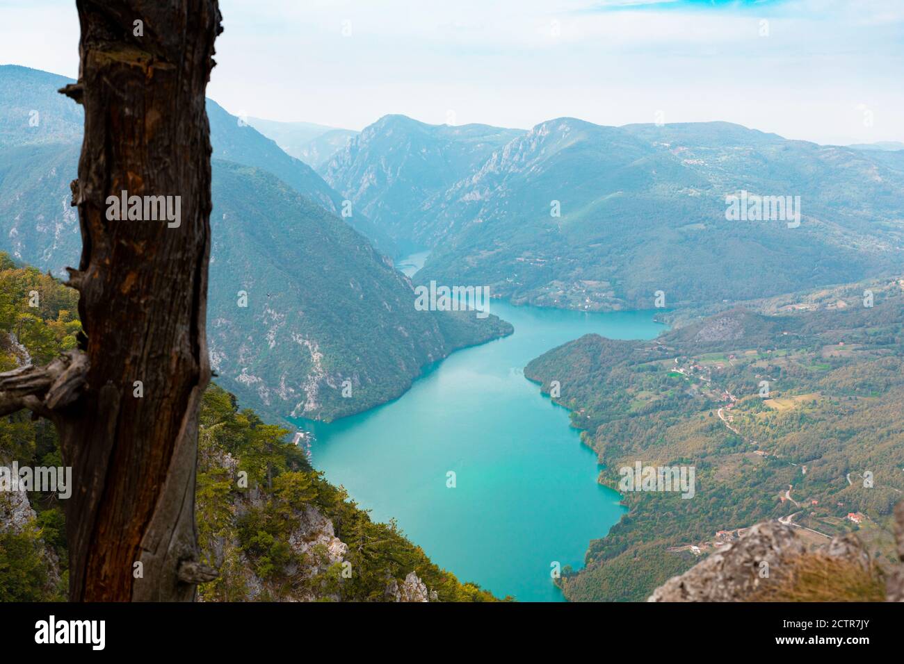 Tara National Park, Serbia. Viewpoint Banjska Stena. View at Drina ...