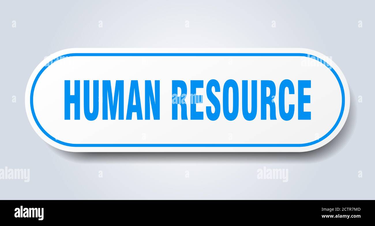 human resource sign. rounded isolated sticker. white button Stock ...