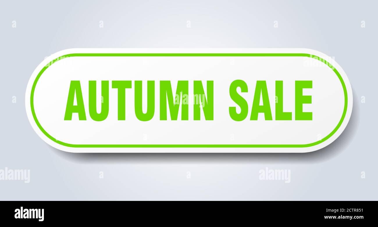 autumn sale sign. rounded isolated sticker. white button Stock Vector ...