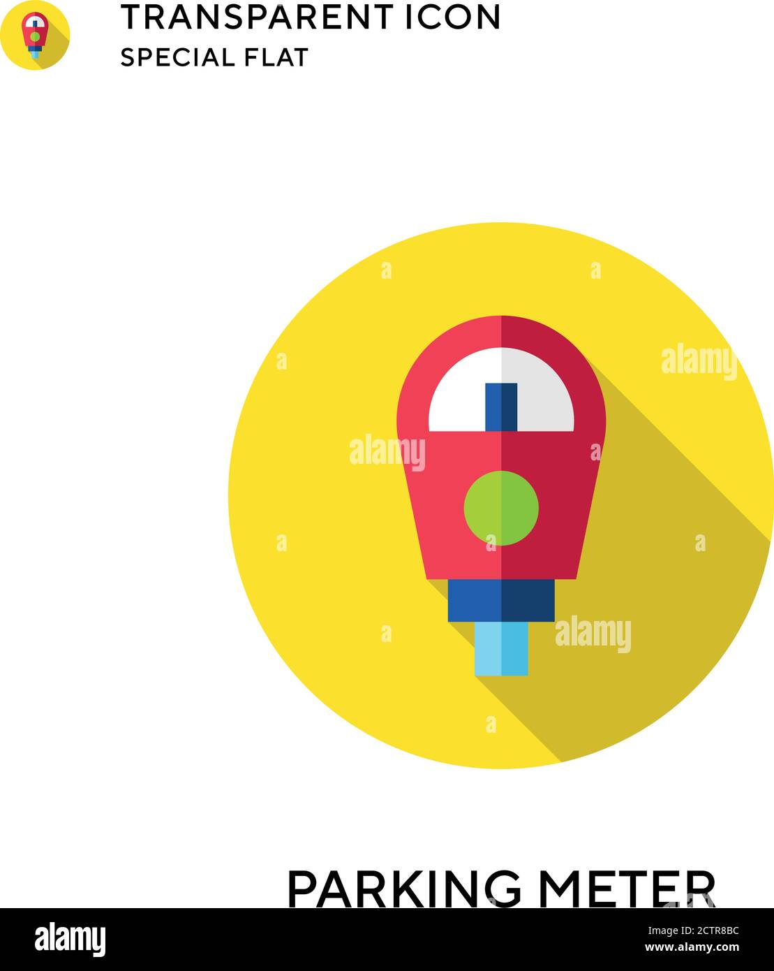 Parking meter vector icon. Flat style illustration. EPS 10 vector Stock ...