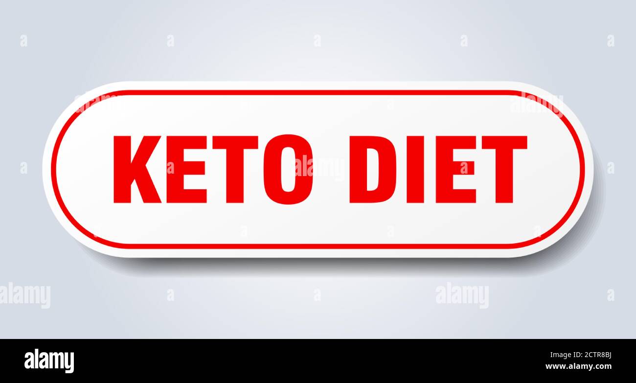 keto diet sign. rounded isolated sticker. white button Stock Vector ...