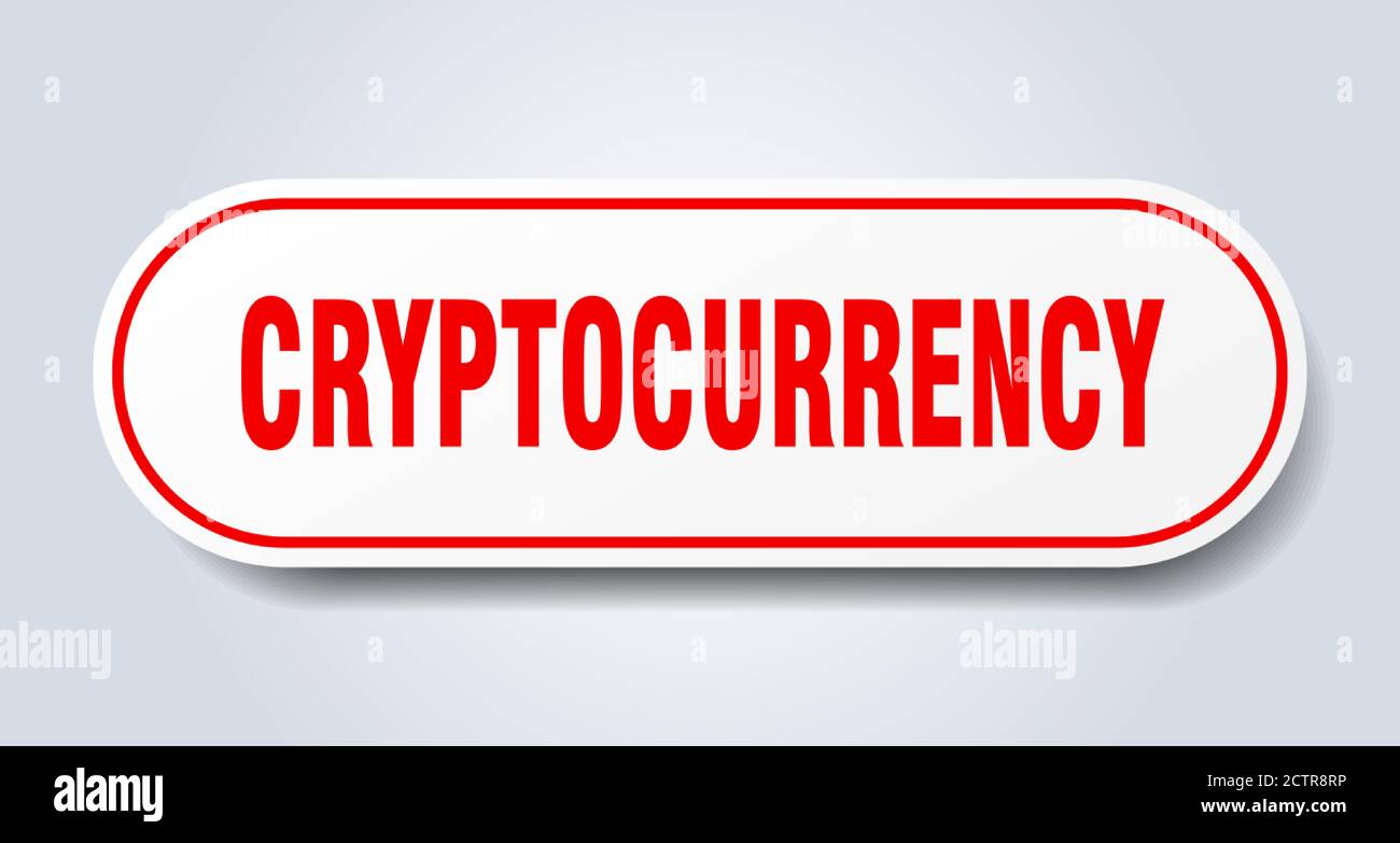 cryptocurrency sign. rounded isolated sticker. white button Stock ...