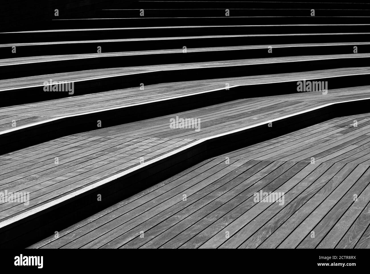 Wooden staircase designed in a complex way Stock Photo - Alamy