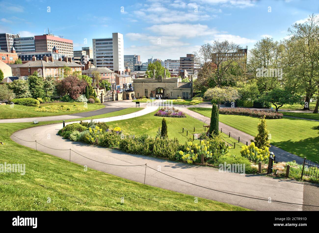 Nottingham castle grounds Stock Photo - Alamy