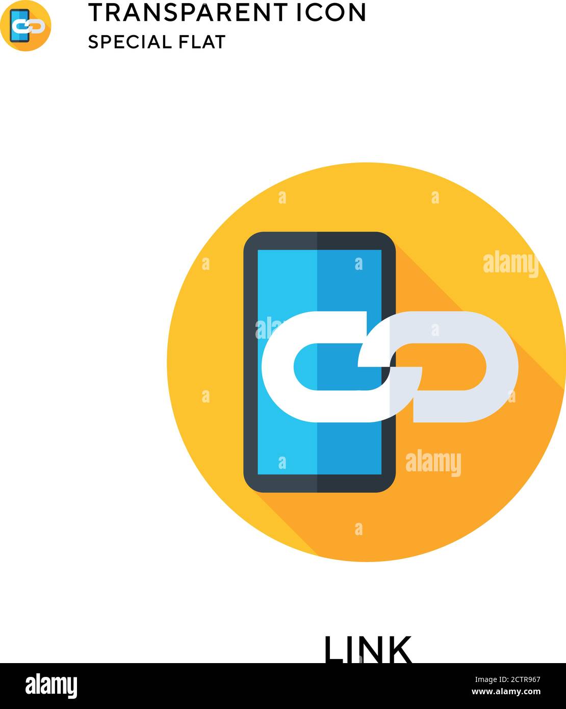Link vector icon. Flat style illustration. EPS 10 vector Stock Vector ...