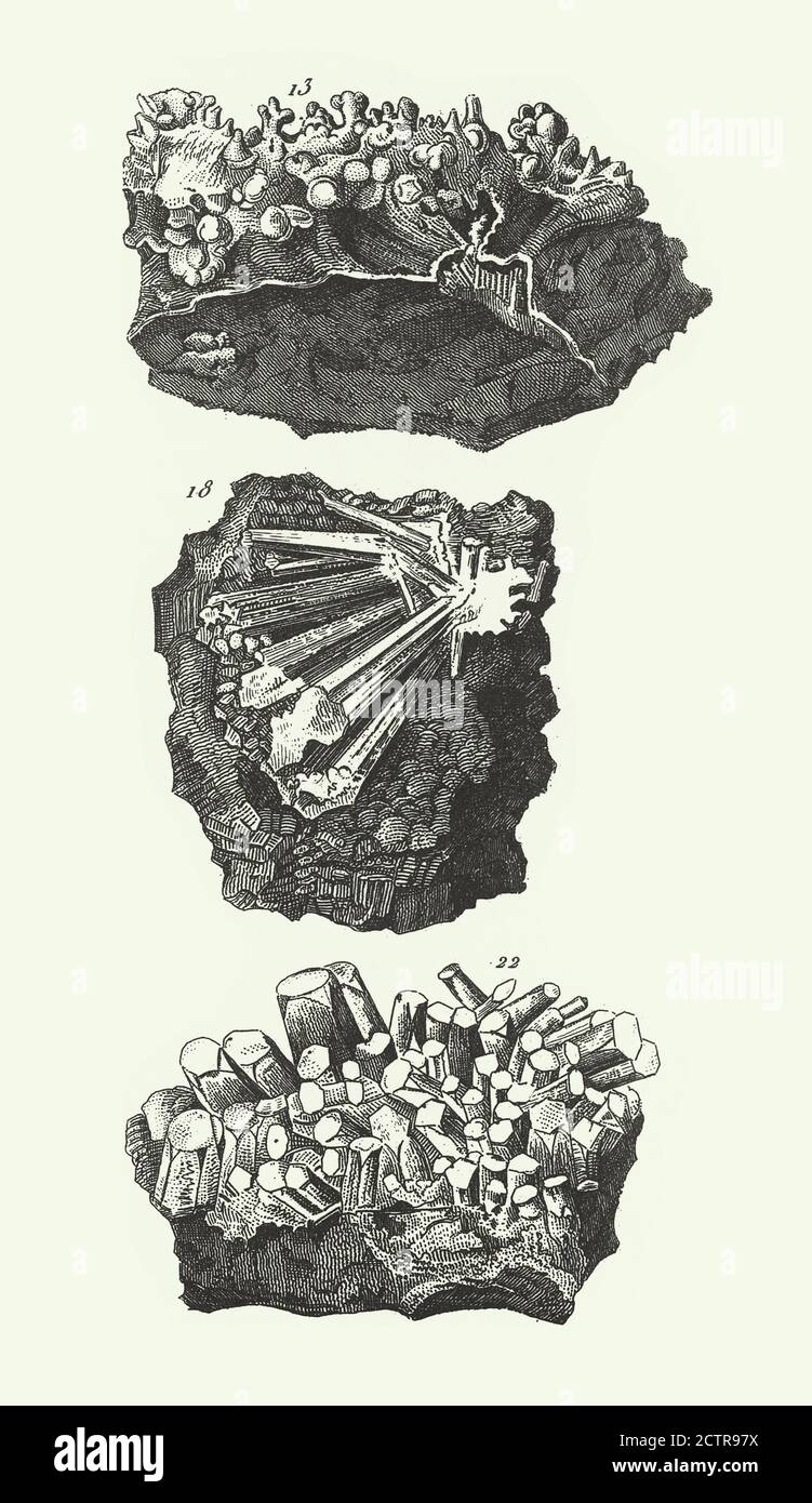 Historic Vintage, Stalactite, Arragonite and Calcareous Spar, Minerals ...