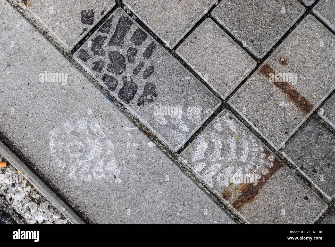 Painted footstep hi-res stock photography and images - Alamy