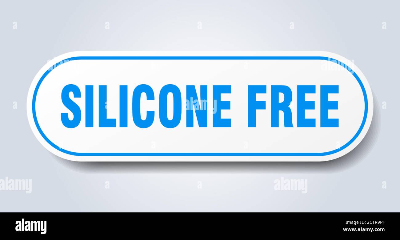 silicone free sign. rounded isolated sticker. white button Stock Vector ...
