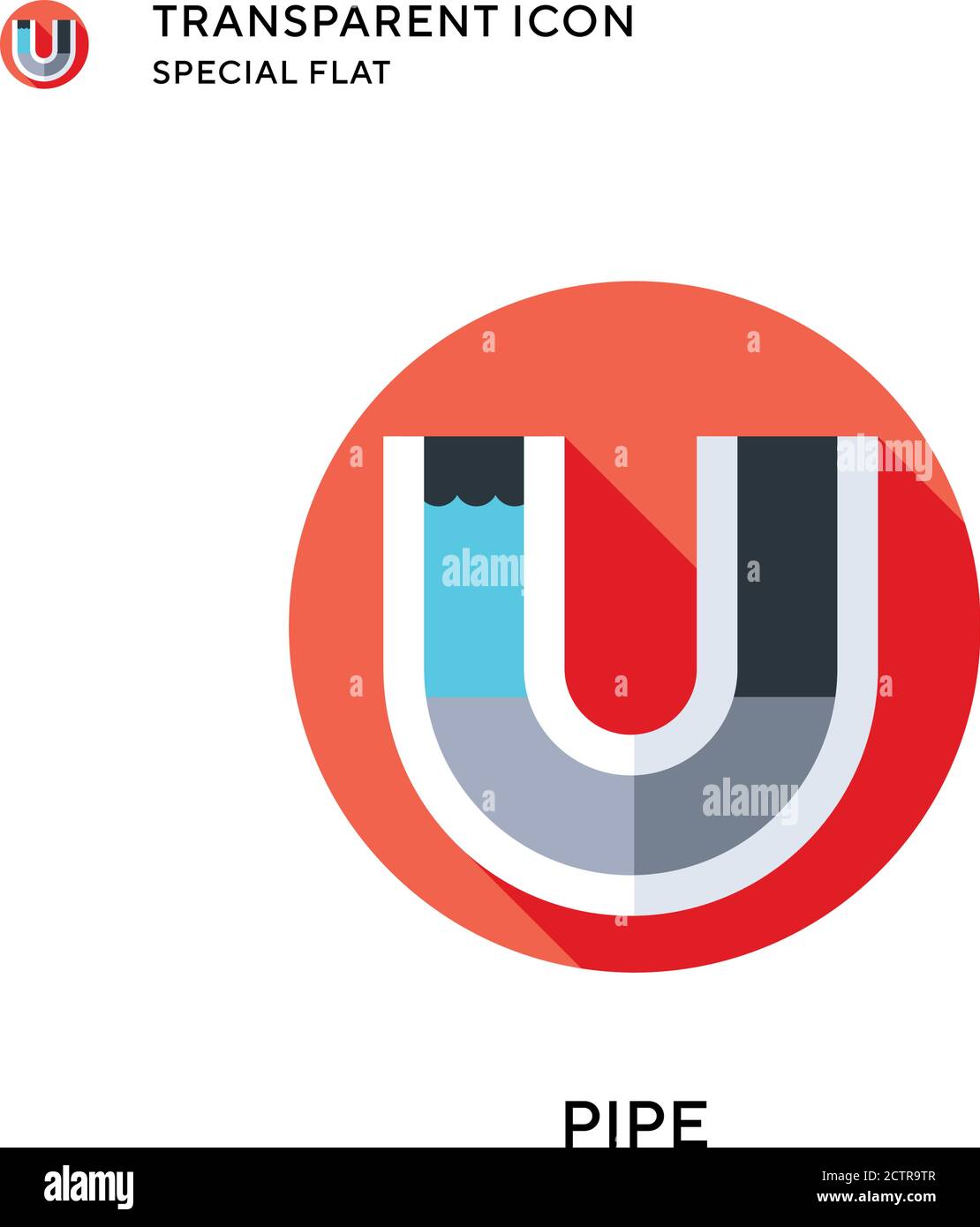 Pvc pipe icon flat hi-res stock photography and images - Alamy