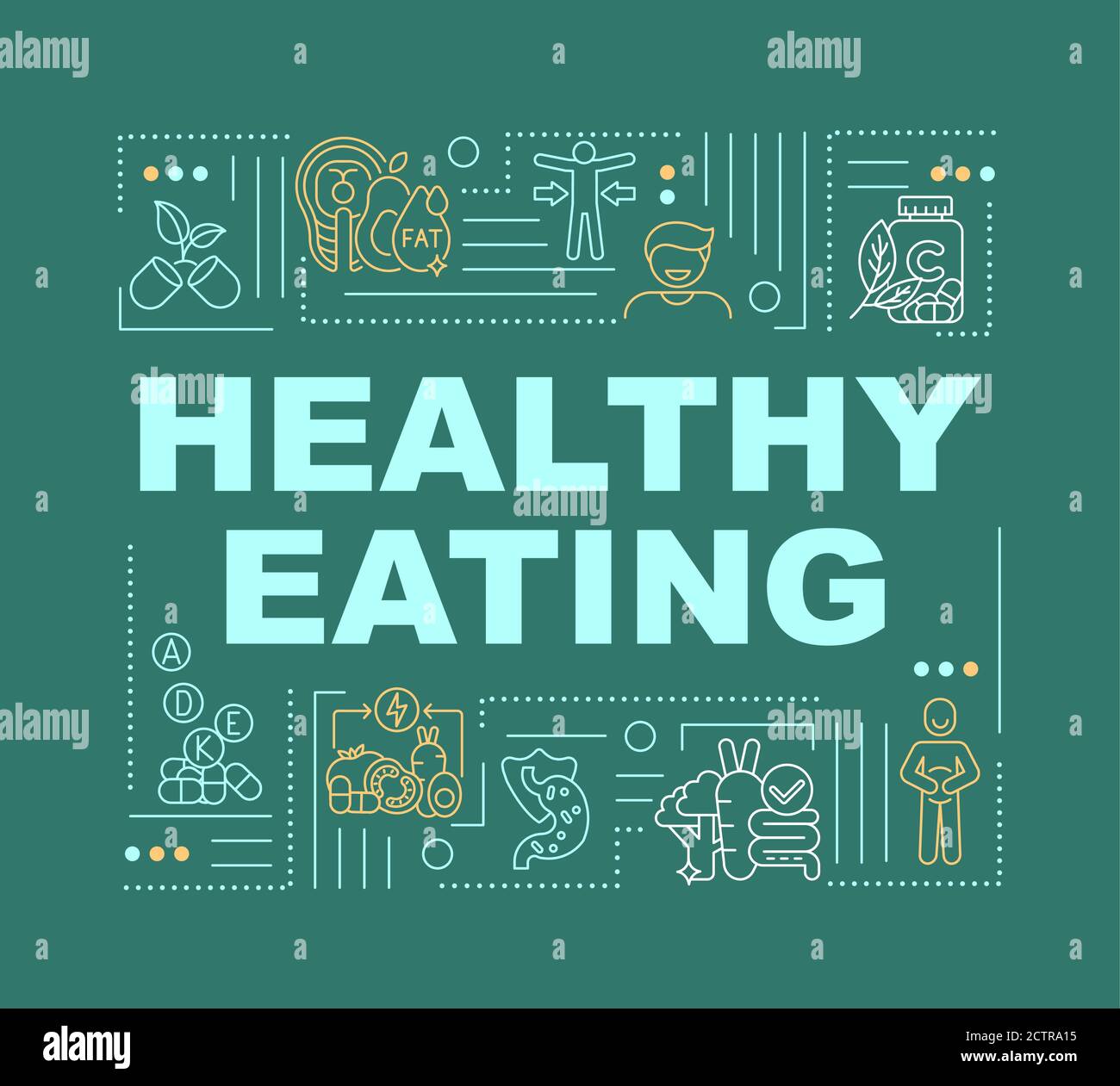 Healthy eating word concepts banner Stock Vector Image & Art - Alamy