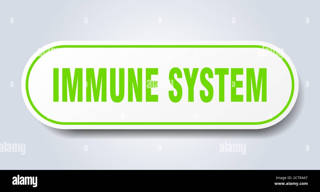immune system sign. rounded isolated sticker. white button Stock Vector ...