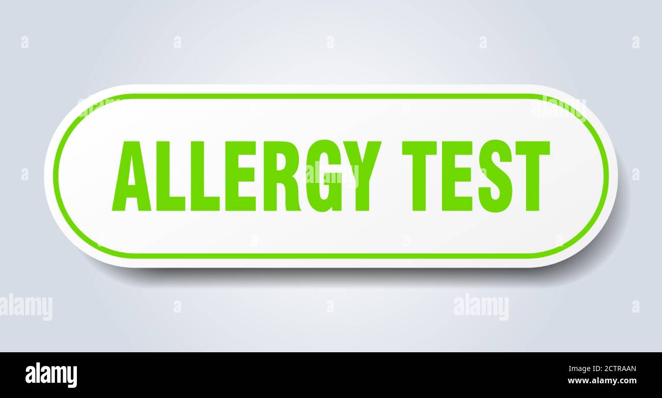 Allergy test sticker sign Stock Vector Images - Alamy