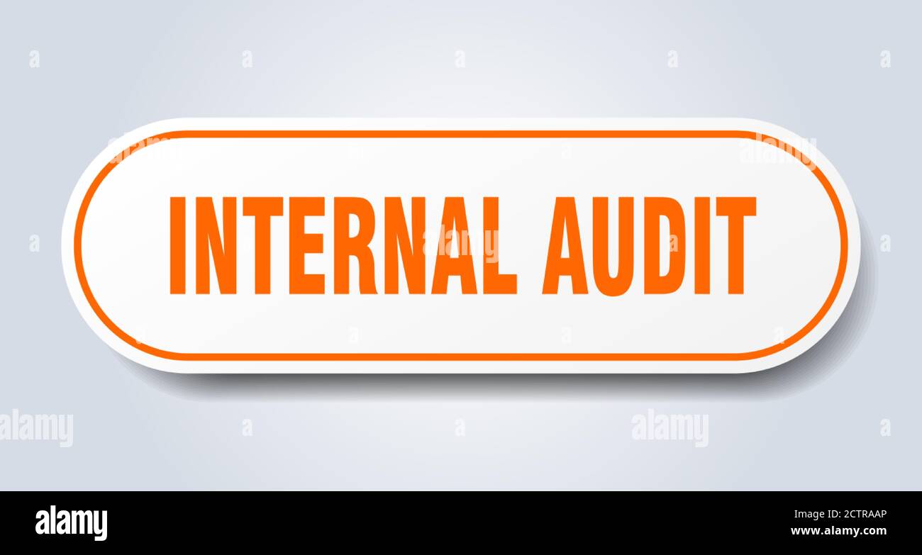 internal audit sign. rounded isolated sticker. white button Stock ...
