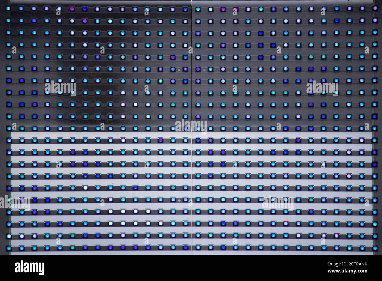 Close up photo of LED lighting signboard with many light particles ...