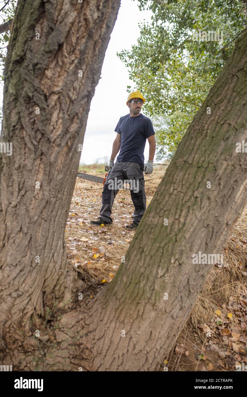 Vertical shot lumberjack in workwear hi-res stock photography and ...