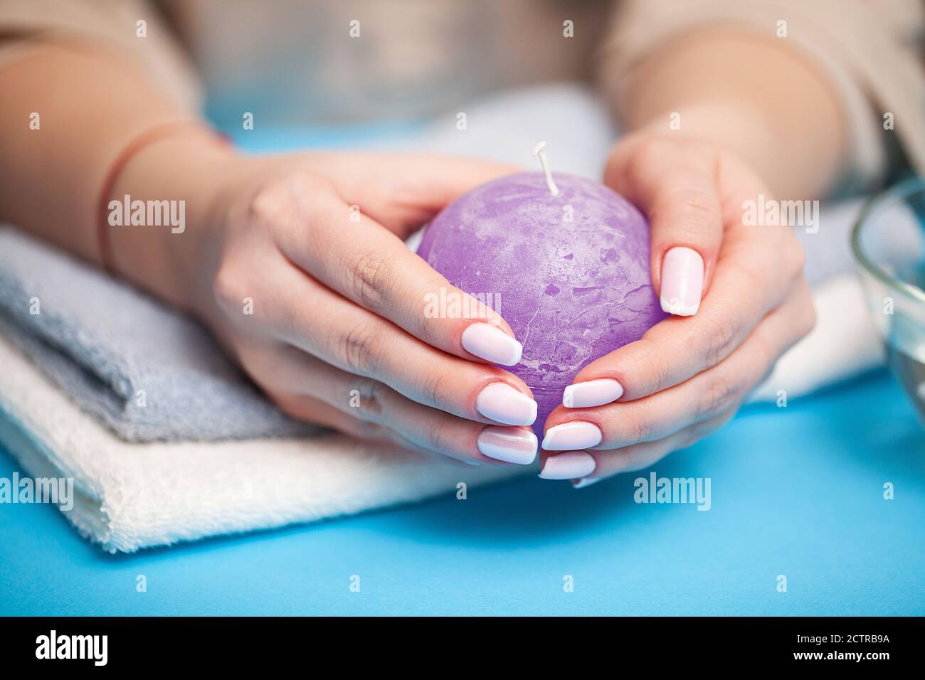 The picture of female hands with perfectly done manicure Stock Photo ...