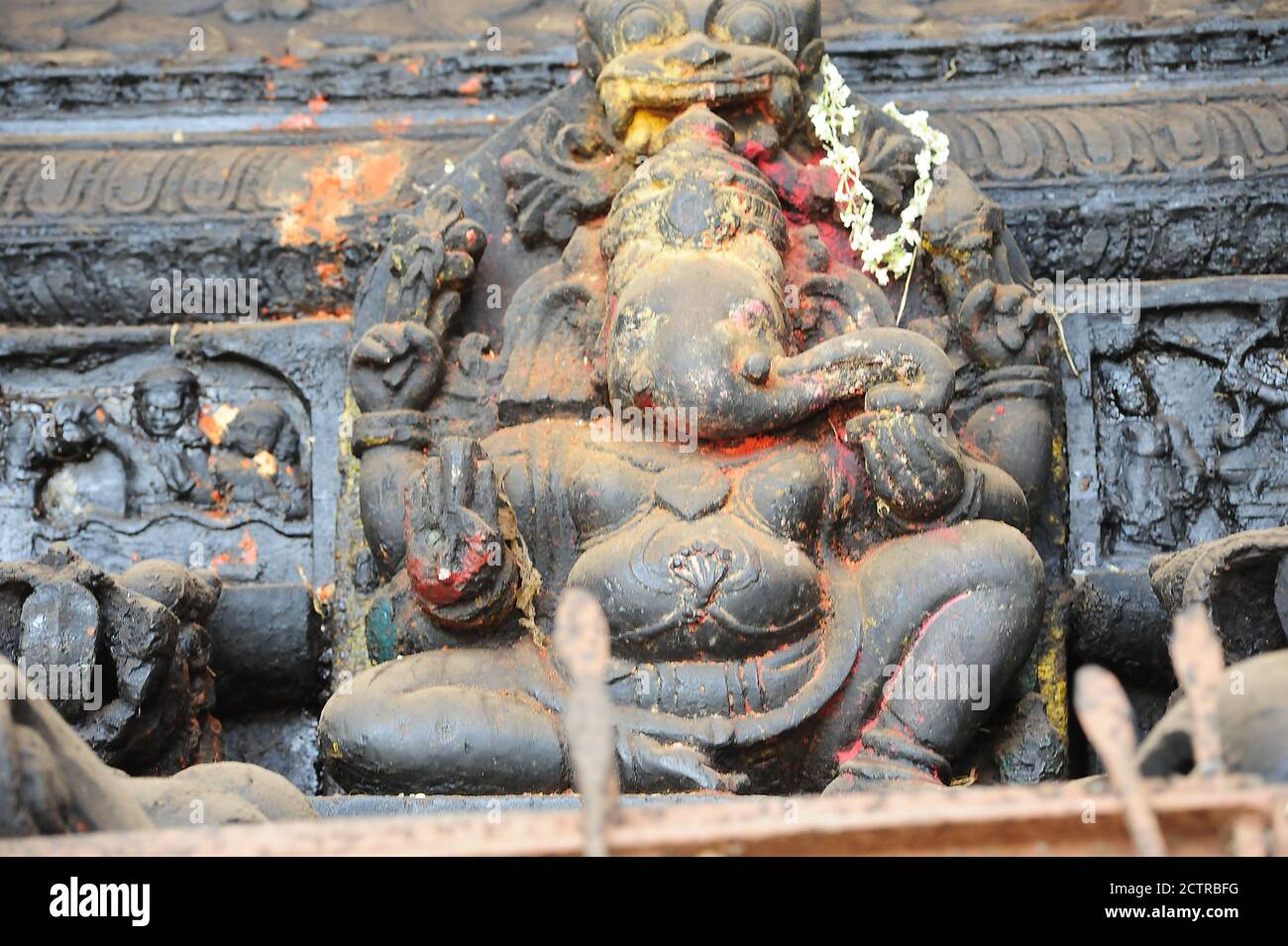 symbol of Ganesha, god with an elephant head in hinduism Stock Photo ...