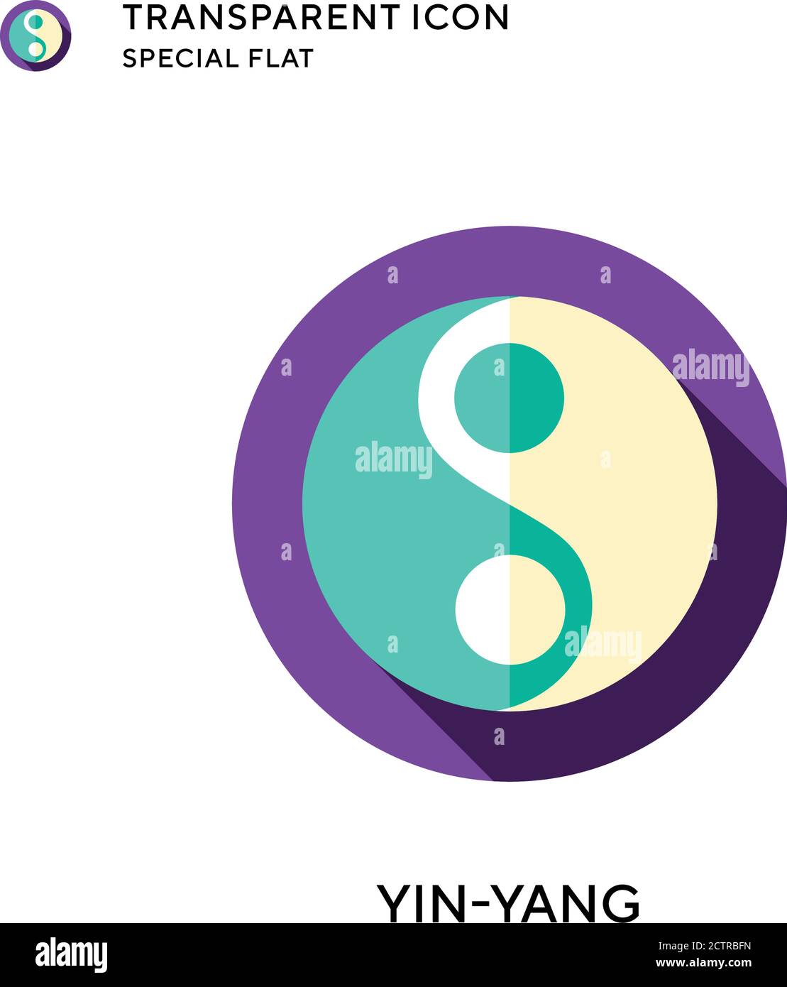 Yin-yang vector icon. Flat style illustration. EPS 10 vector Stock ...