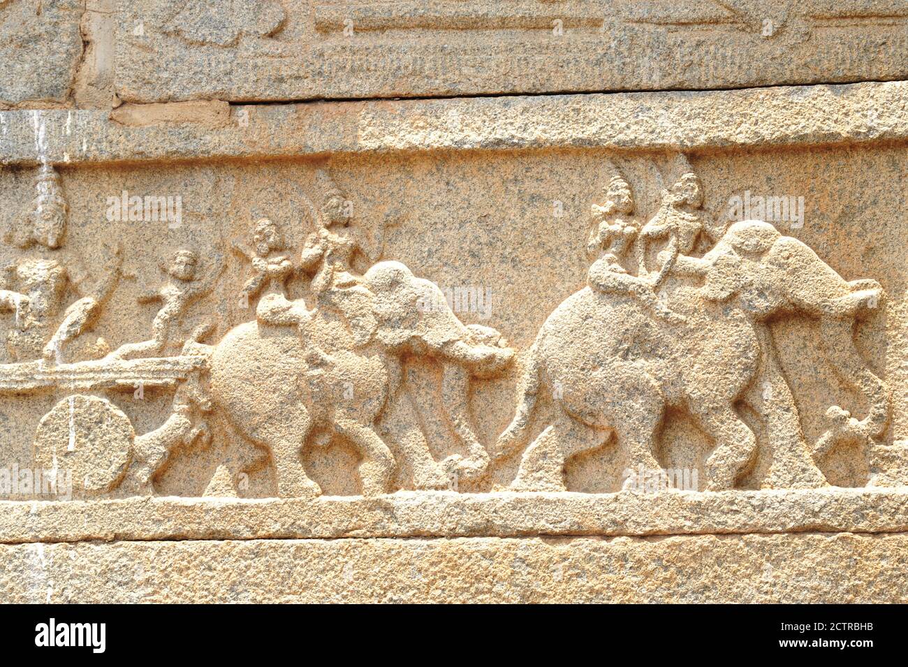 symbol of an elephant in a temple in Hampi, India Stock Photo - Alamy